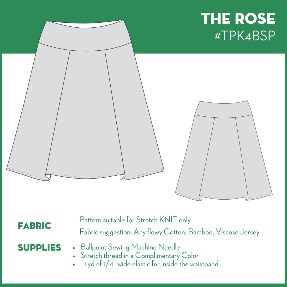 Sewing Pattern for Flowy Skirt - The Rose – DIY FASHION DESIGN